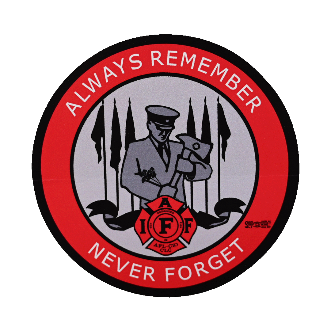 FFFM Never Forget Decal - 3" – IAFF Online Store
