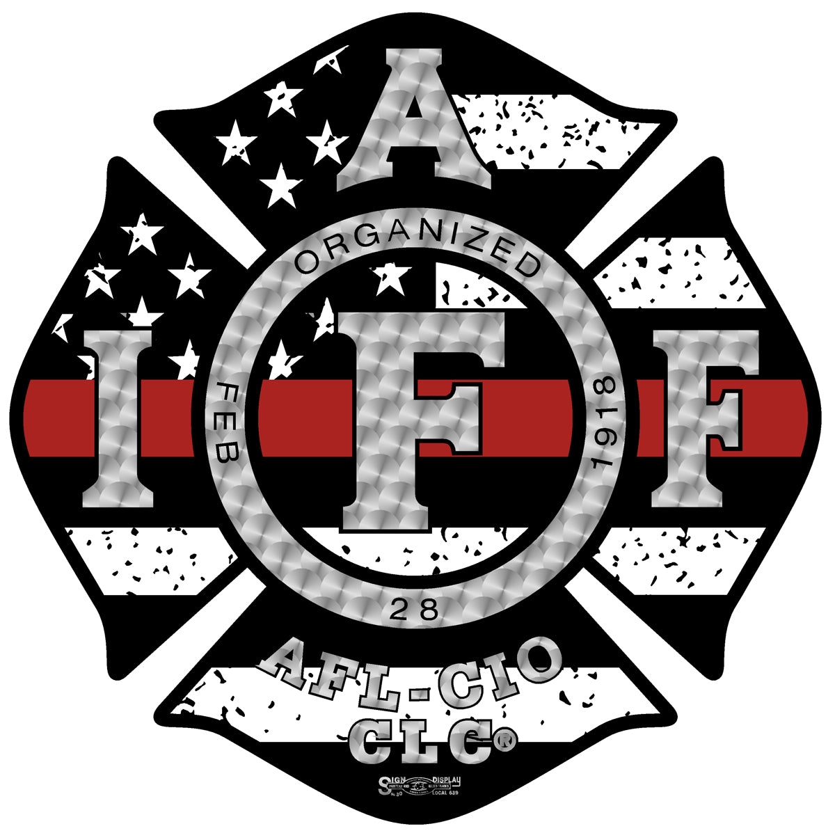 4" Thin Red Line Flag Premium Decal – IAFF Online Store